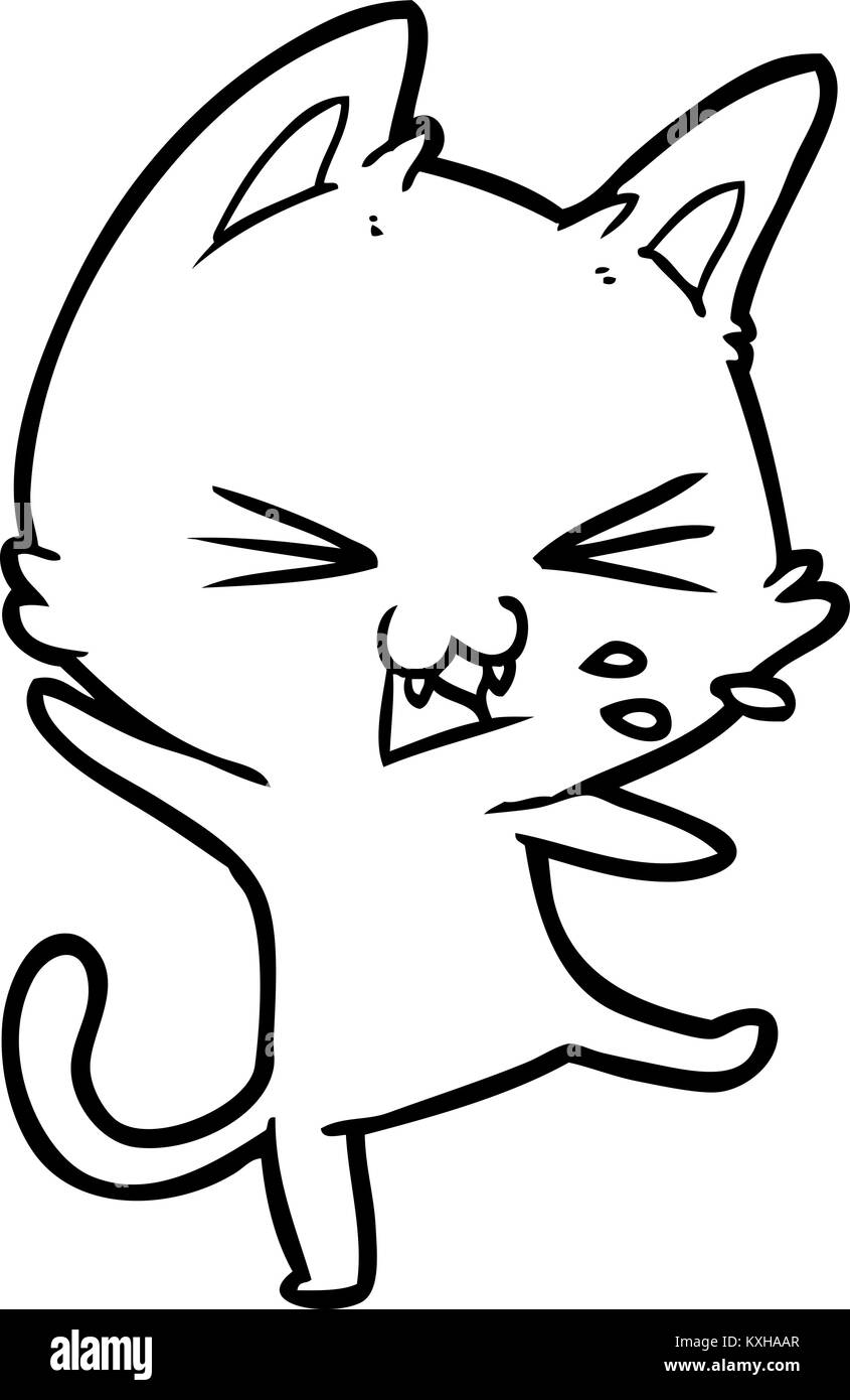 cartoon cat throwing a tantrum Stock Vector Image & Art - Alamy