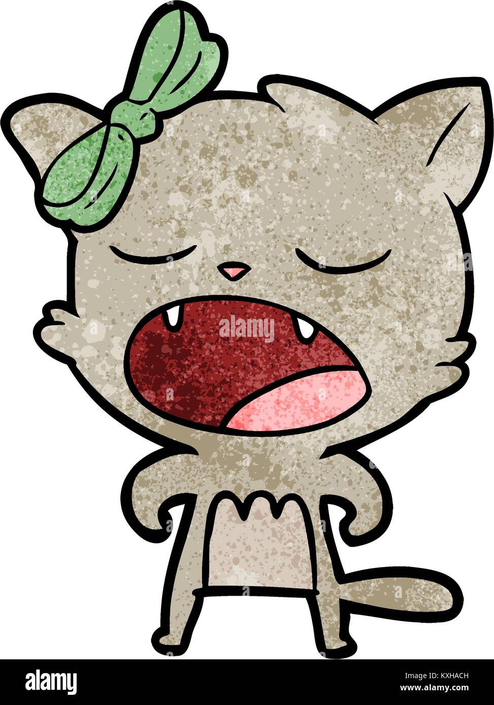 cartoon cat meowing Stock Vector Image & Art - Alamy