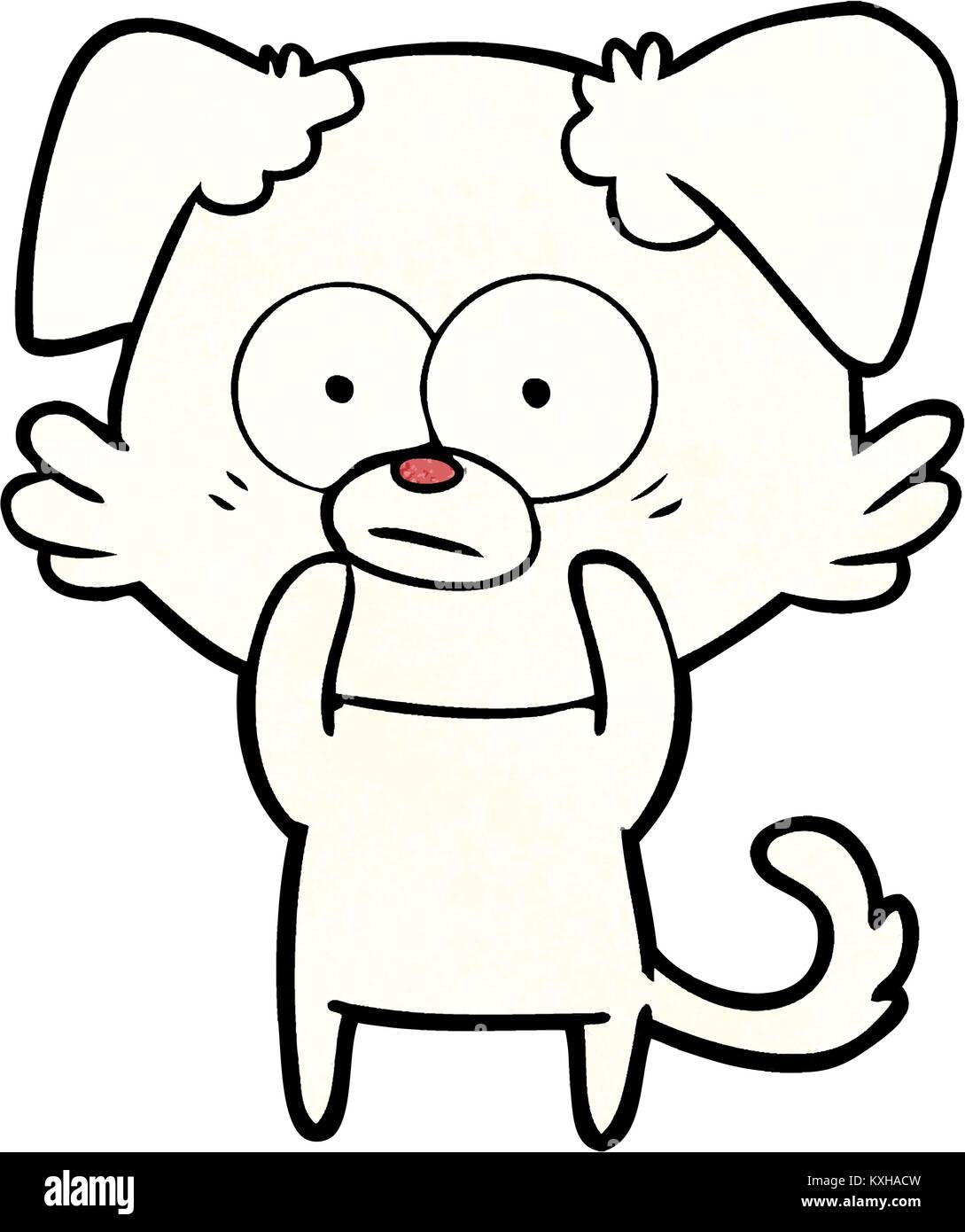 nervous dog cartoon Stock Vector Image & Art - Alamy