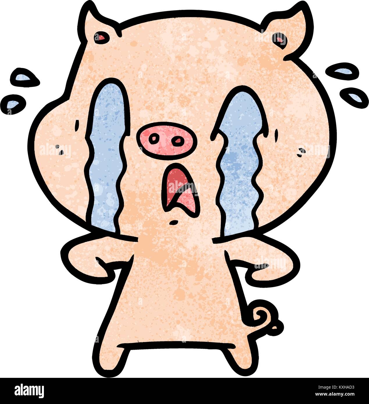 crying pig cartoon Stock Vector Image & Art - Alamy