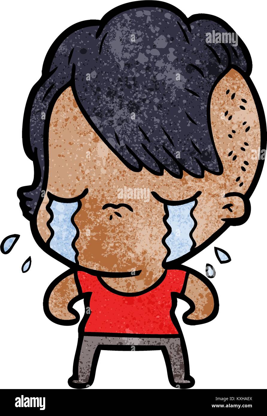 cartoon crying girl Stock Vector Image & Art - Alamy