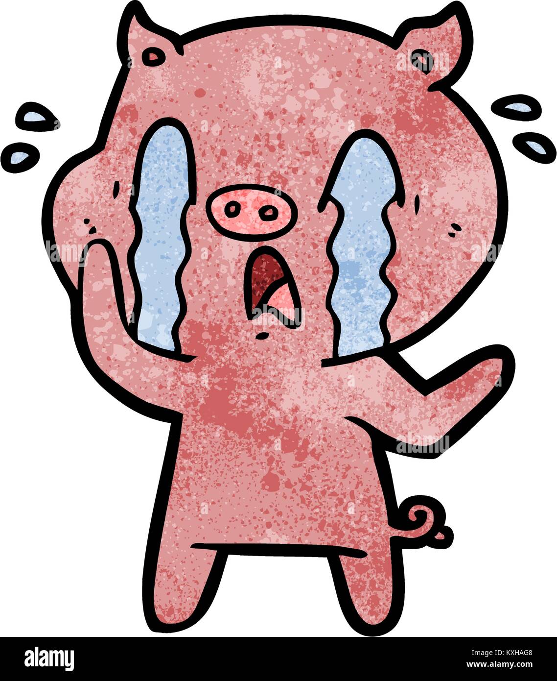 crying pig cartoon Stock Vector Image & Art - Alamy
