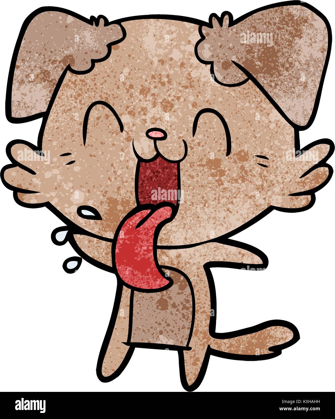 cartoon panting dog Stock Vector Image & Art - Alamy