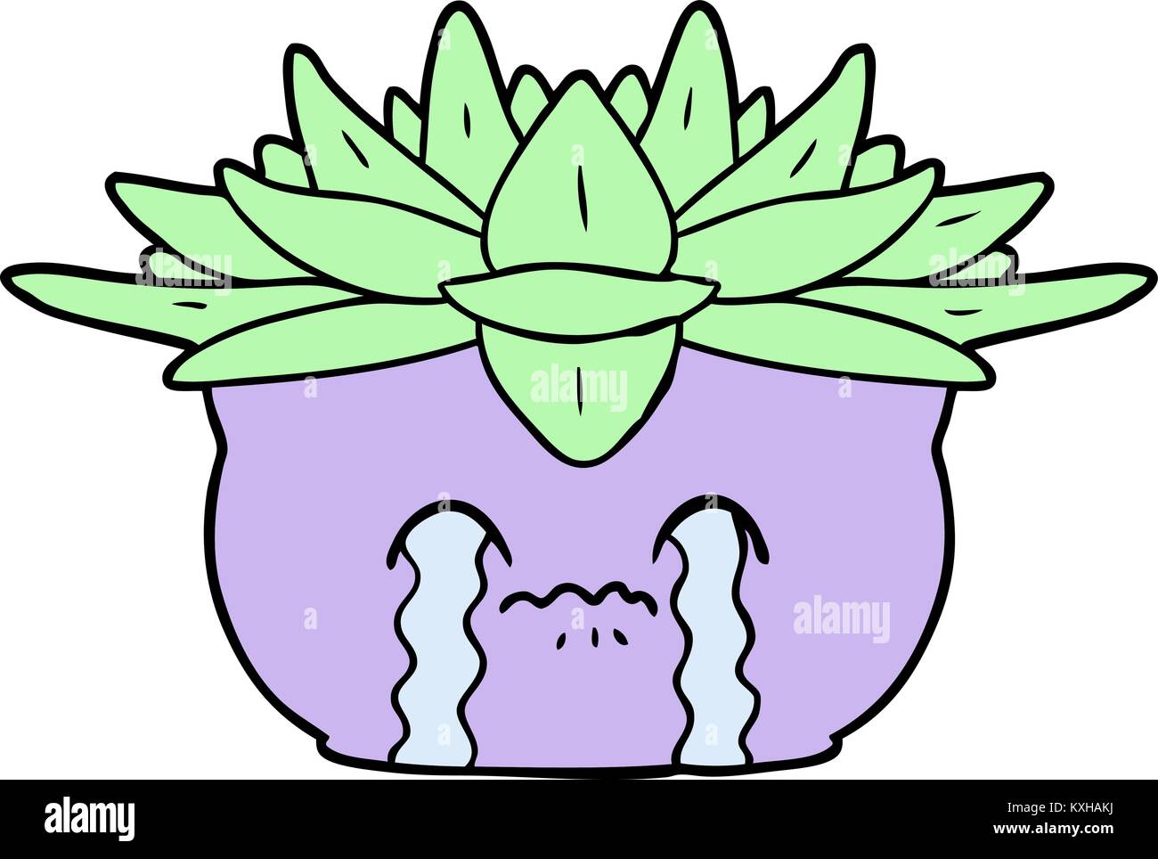 cartoon crying house plant Stock Vector Image & Art - Alamy