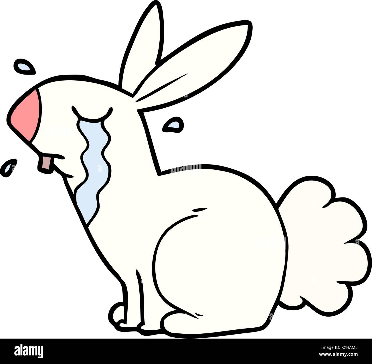 cartoon bunny rabbit crying Stock Vector Image & Art - Alamy