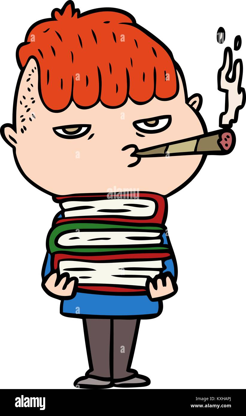 cartoon man smoking Stock Vector Image & Art - Alamy