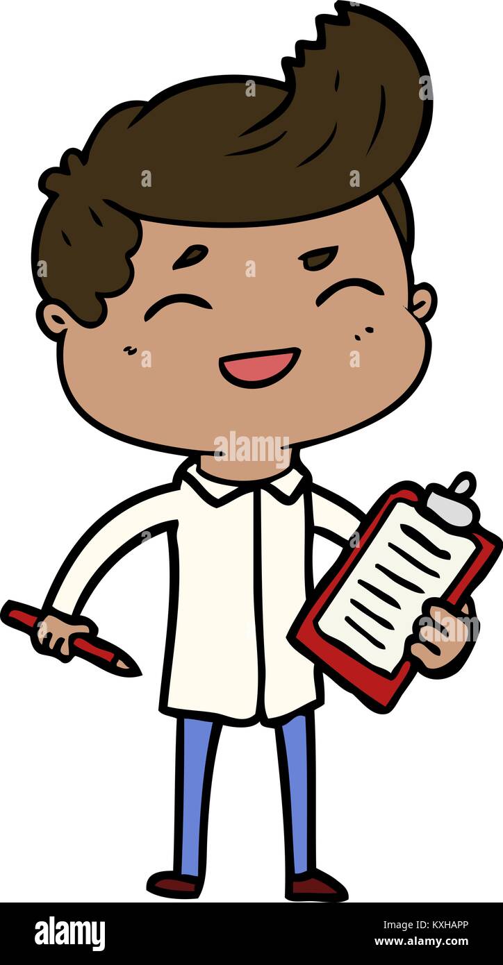 cartoon laughing salesman Stock Vector Image & Art - Alamy