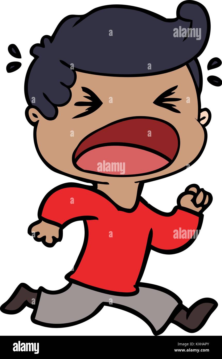 cartoon shouting man Stock Vector Image & Art - Alamy