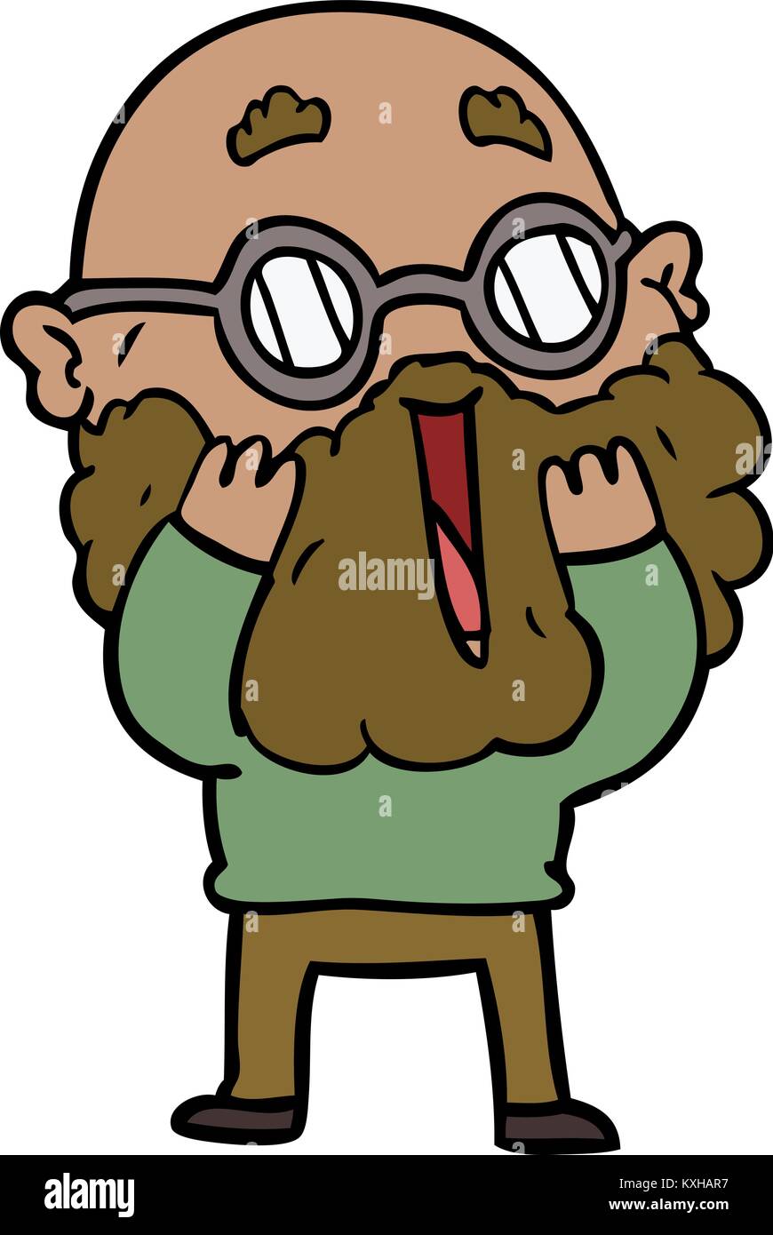 cartoon amazed man with beard Stock Vector Image & Art - Alamy