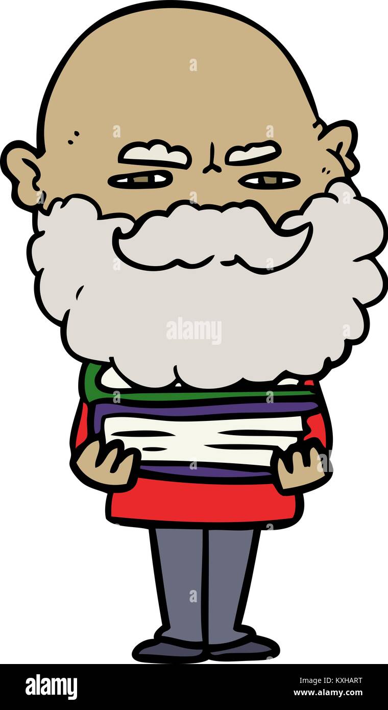 cartoon man with beard frowning Stock Vector Image & Art - Alamy