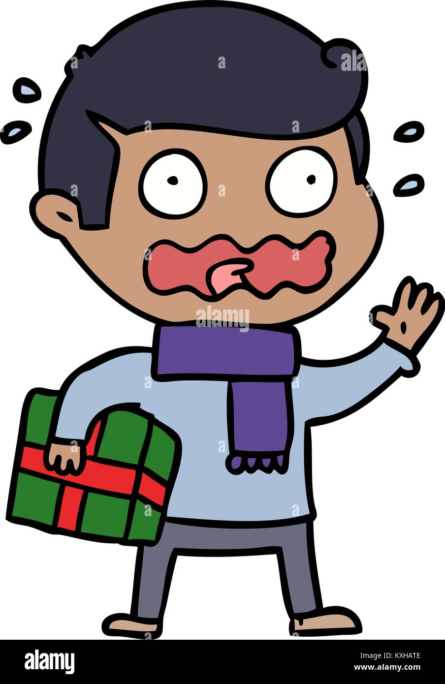 cartoon man totally stressed out Stock Vector Image & Art - Alamy