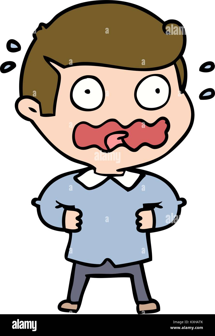 cartoon man totally stressed out Stock Vector Image & Art - Alamy