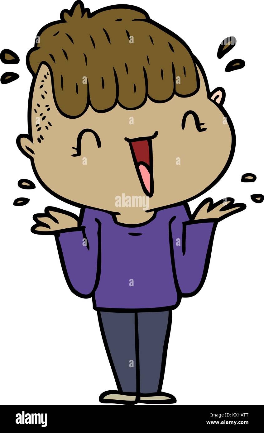 cartoon happy boy surprised Stock Vector Image & Art - Alamy