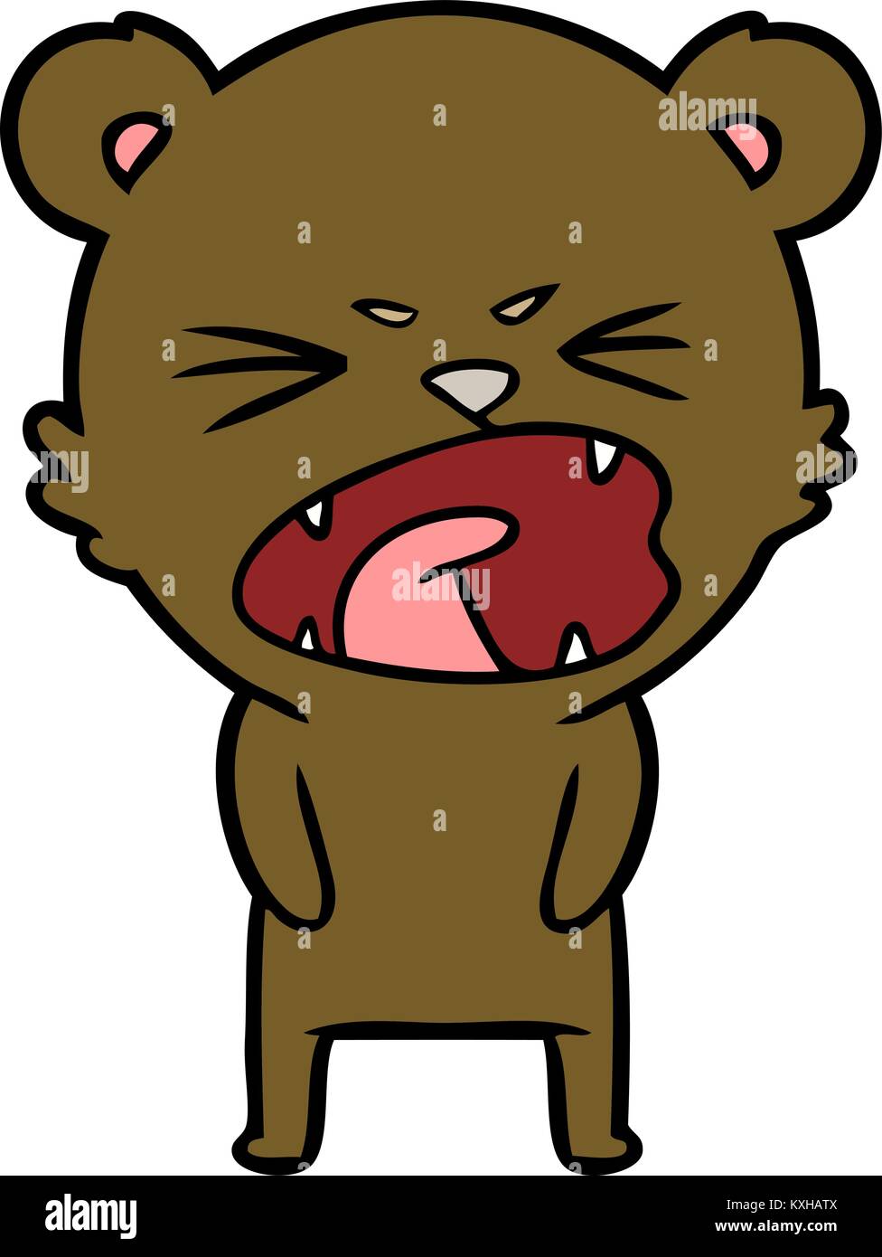 angry cartoon bear Stock Vector Image & Art - Alamy