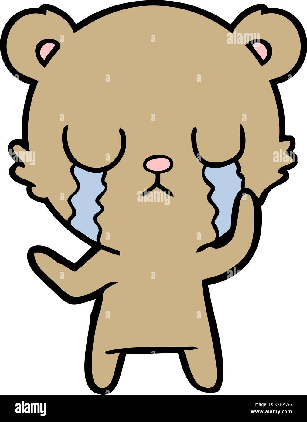 crying cartoon bear Stock Vector Image & Art - Alamy