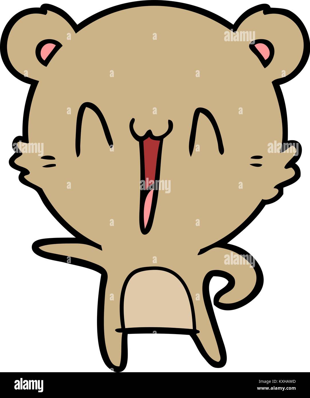 happy bear cartoon Stock Vector Image & Art - Alamy