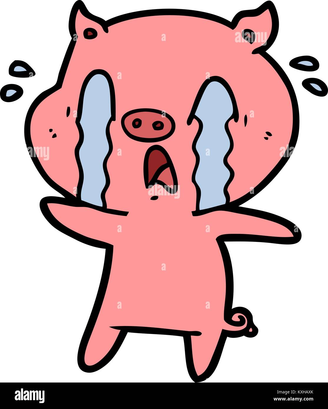 crying pig cartoon Stock Vector Image & Art - Alamy