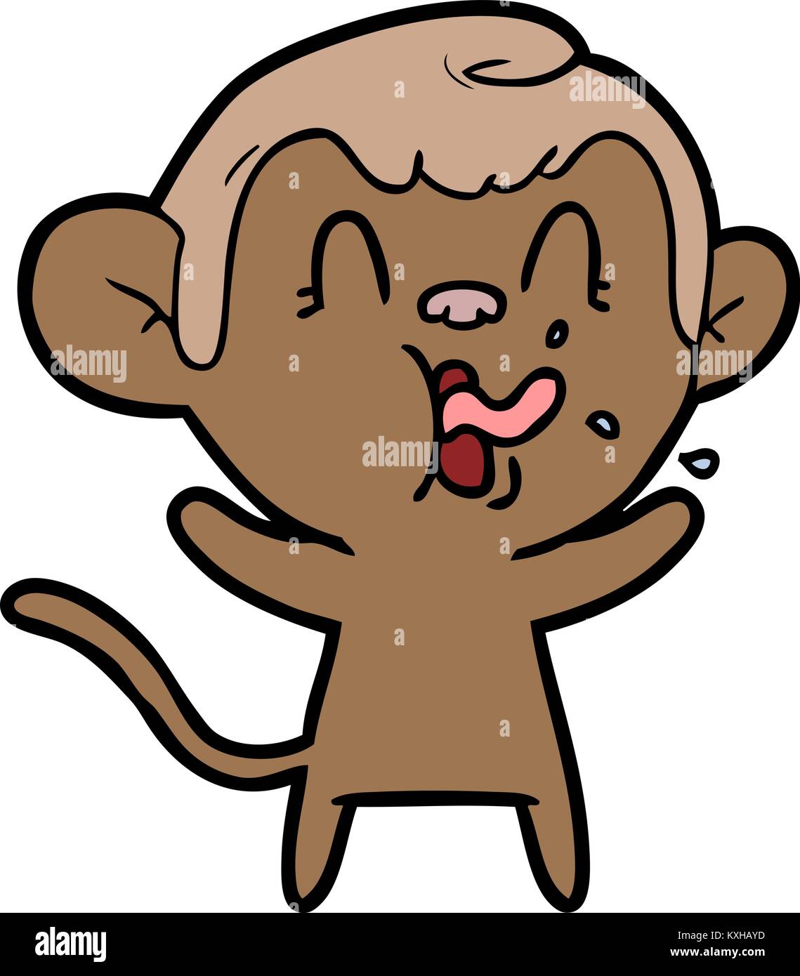 crazy cartoon monkey Stock Vector Image & Art - Alamy