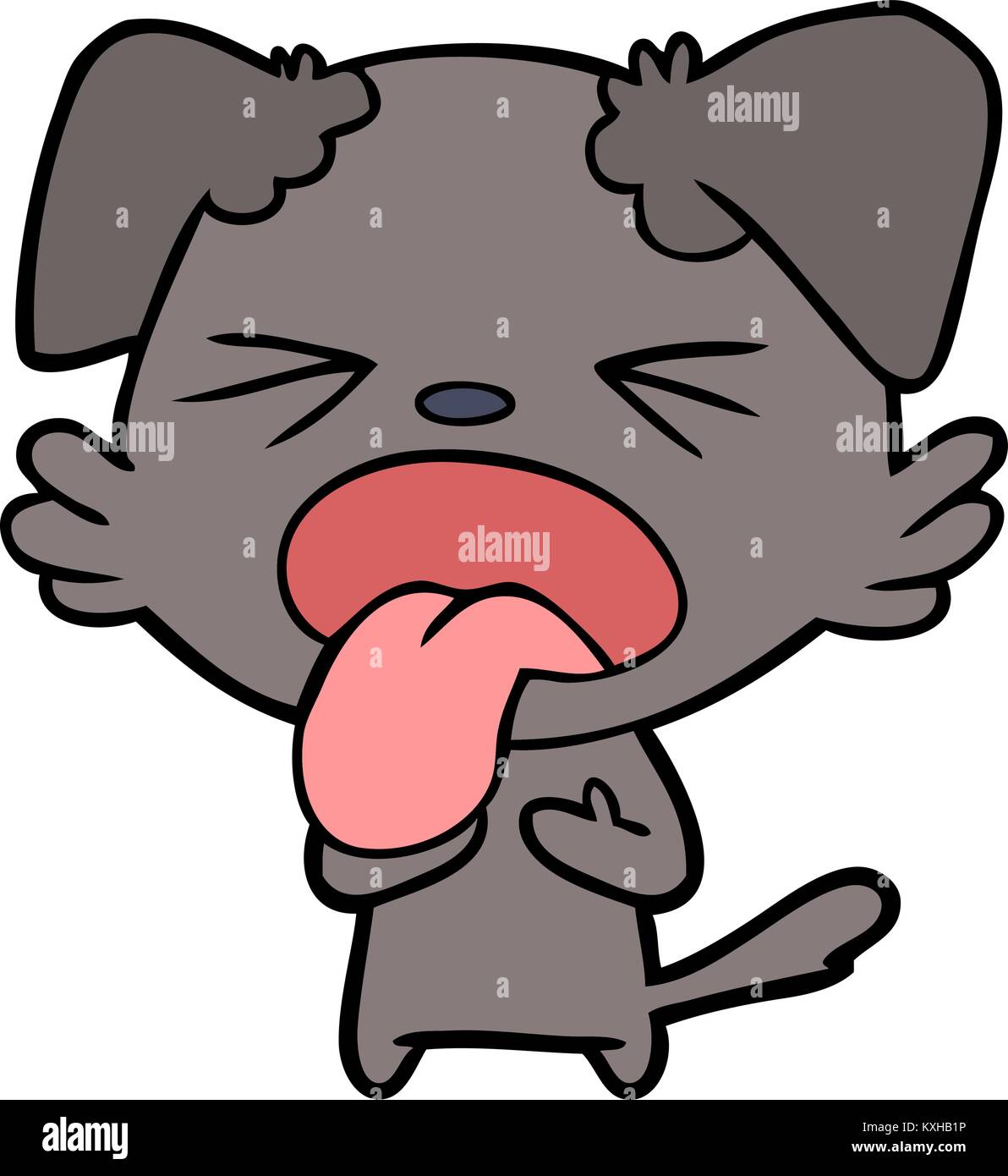 cartoon disgusted dog Stock Vector Image & Art - Alamy