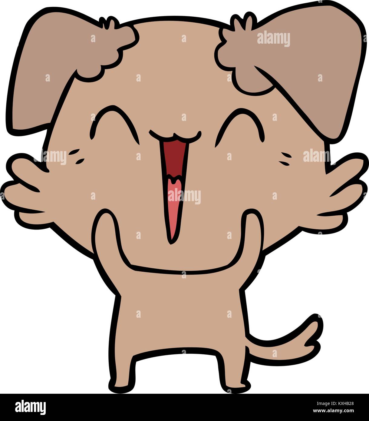 happy little dog cartoon Stock Vector Image & Art - Alamy