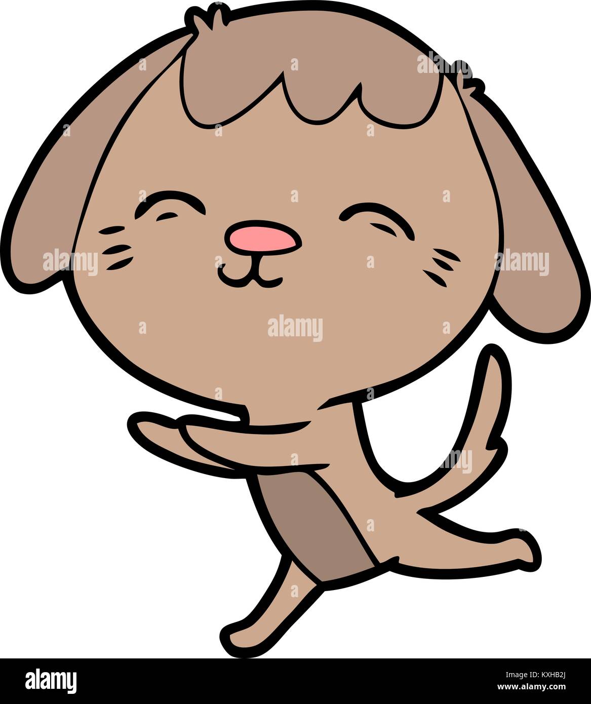 happy cartoon dog Stock Vector Image & Art - Alamy