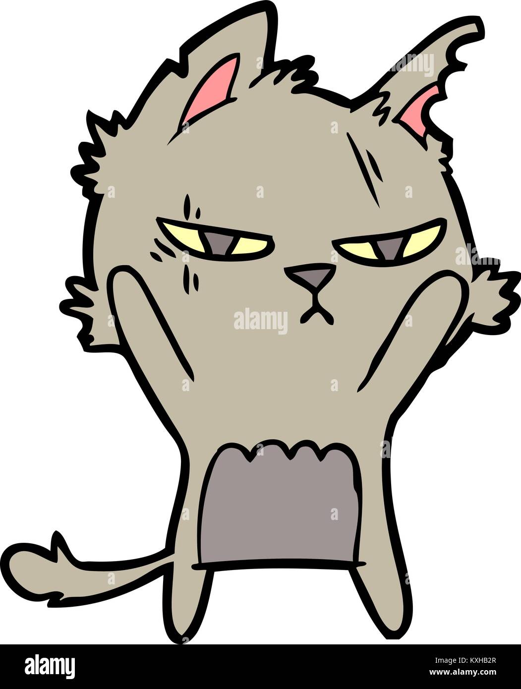 tough cartoon cat Stock Vector Image & Art - Alamy