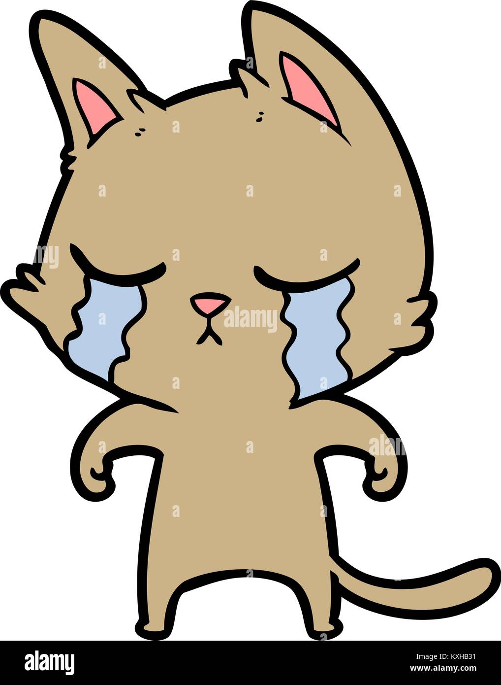 crying cartoon cat Stock Vector Image & Art - Alamy