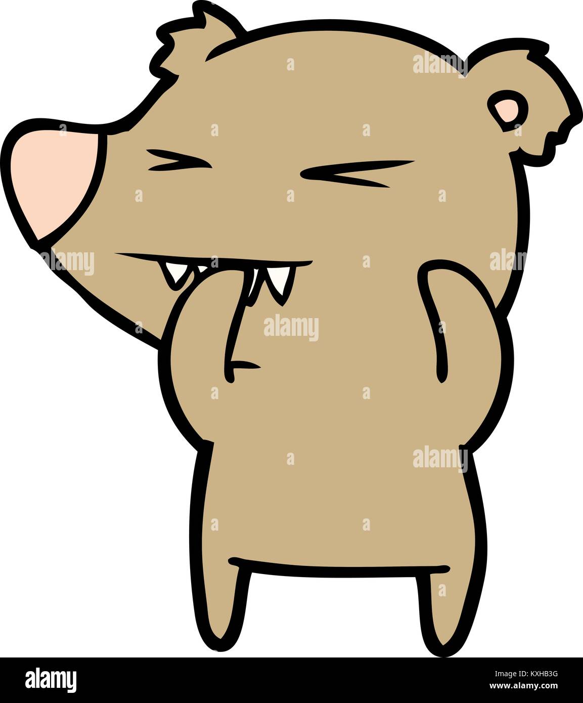 angry bear cartoon Stock Vector Image & Art - Alamy