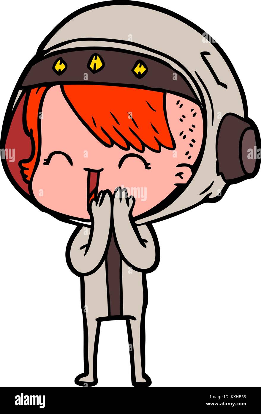 Girl giggling Stock Vector Images - Alamy