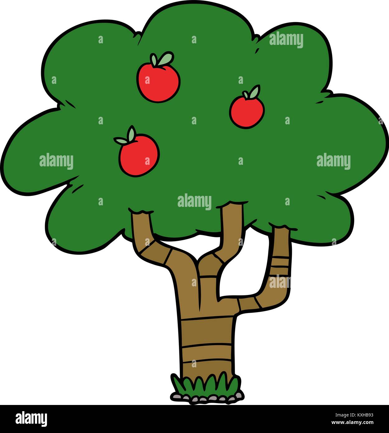 cartoon apple tree Stock Vector Image & Art - Alamy