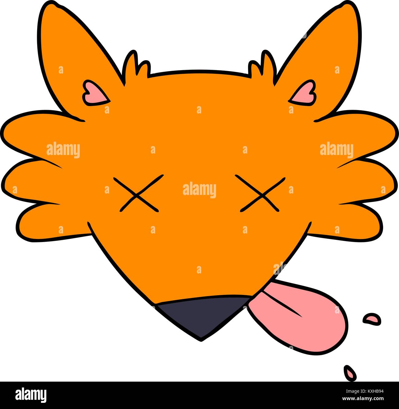 cartoon dead fox Stock Vector Image & Art - Alamy
