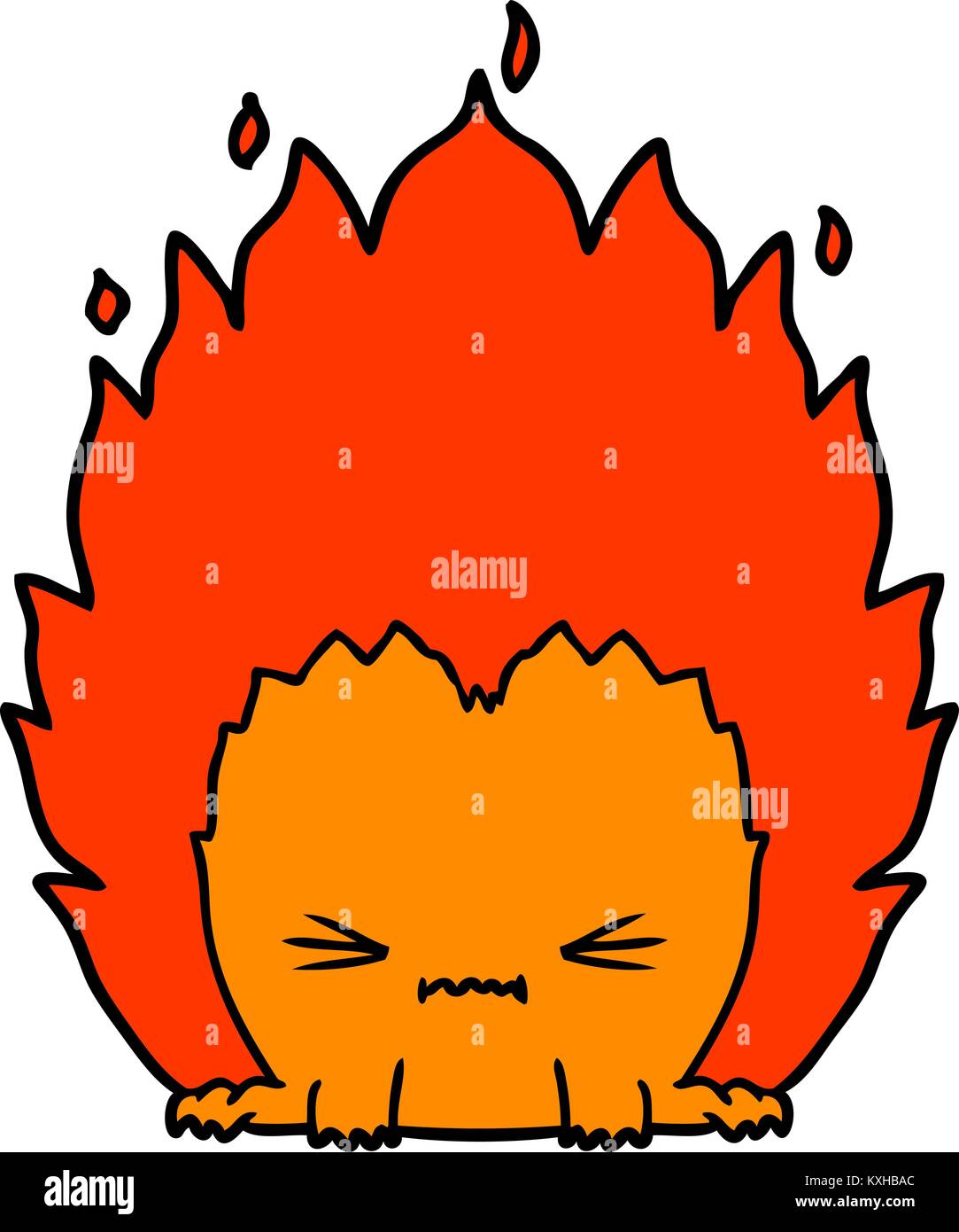 cartoon fire creature Stock Vector Image & Art - Alamy