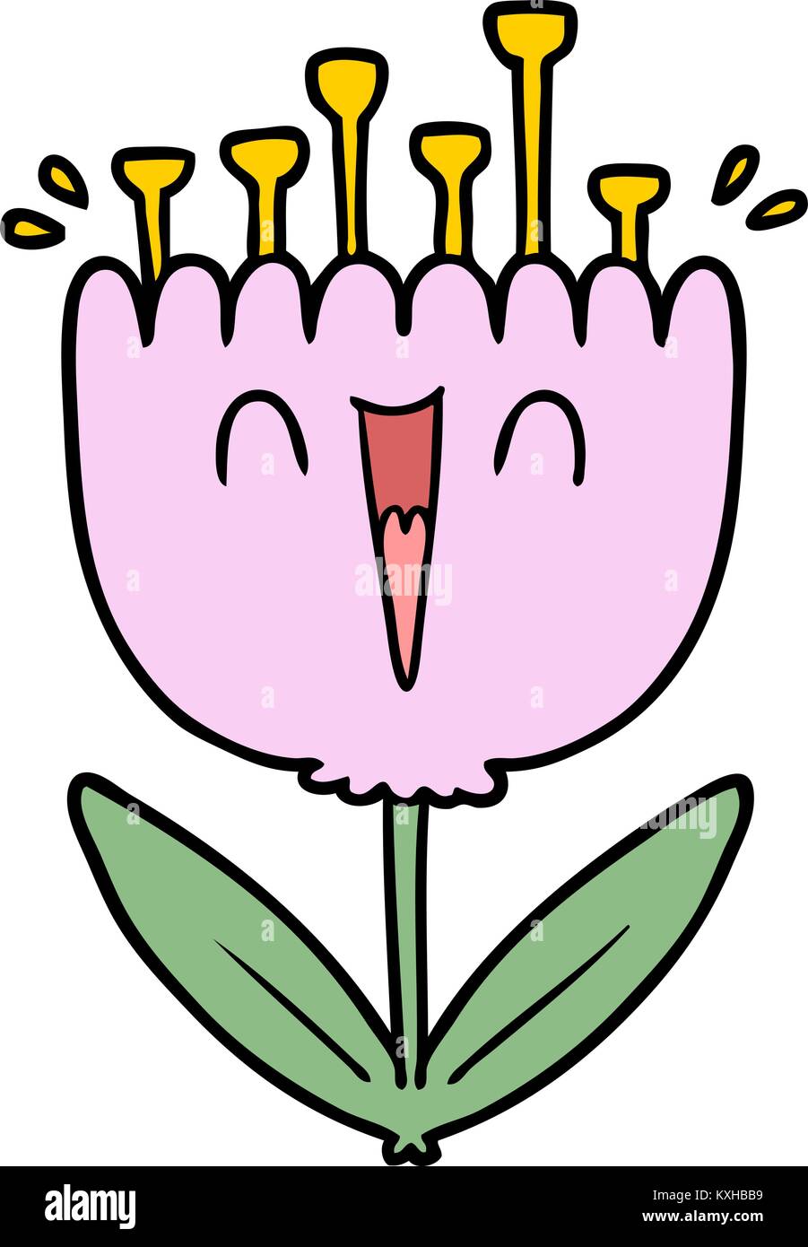 cartoon happy flower Stock Vector Image & Art - Alamy