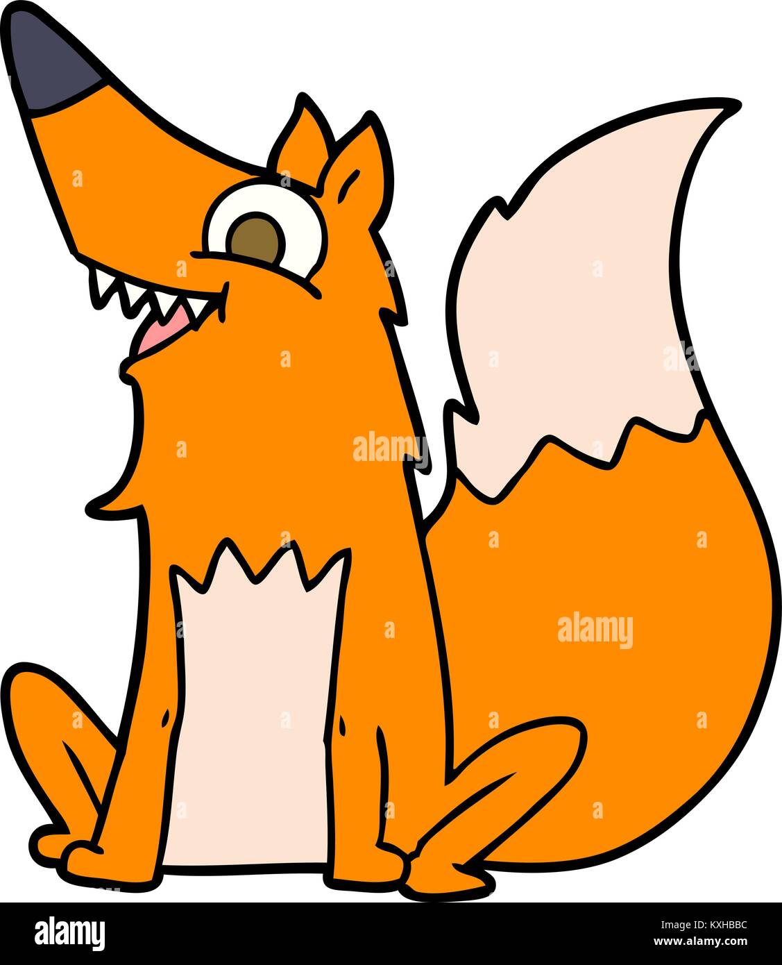 cartoon happy fox Stock Vector Image & Art - Alamy