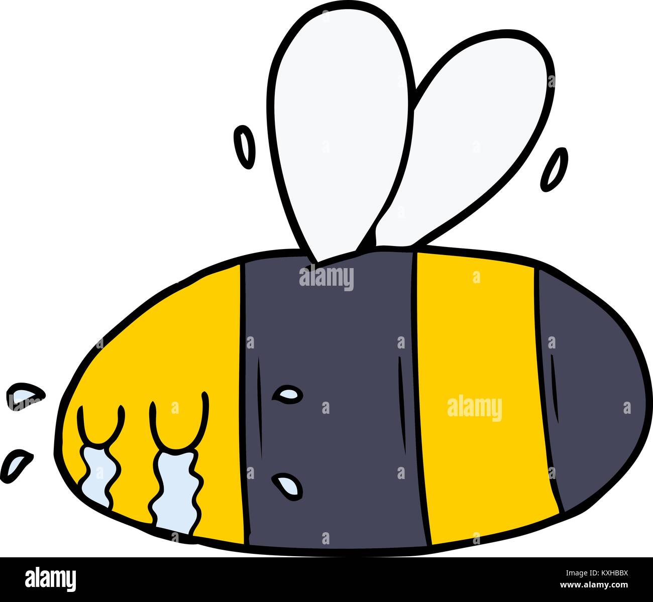 cartoon crying bee Stock Vector Image & Art - Alamy