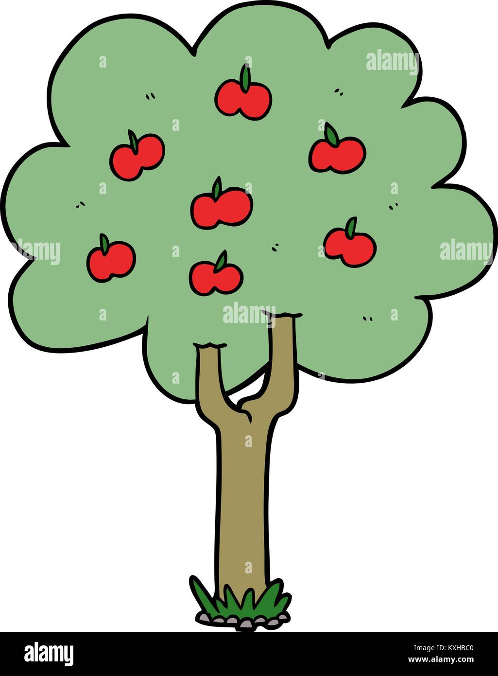 cartoon apple tree Stock Vector Image & Art - Alamy