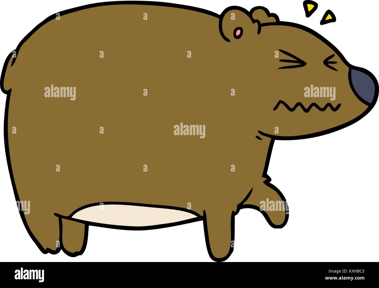 cartoon bear with a sore head Stock Vector Image & Art - Alamy