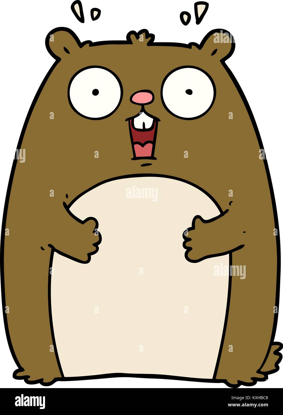 cartoon shocked ground hog Stock Vector Image & Art - Alamy