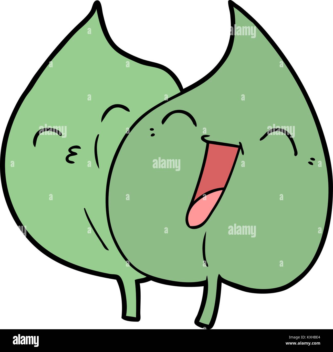 funny cartoon leaves Stock Vector Image & Art - Alamy
