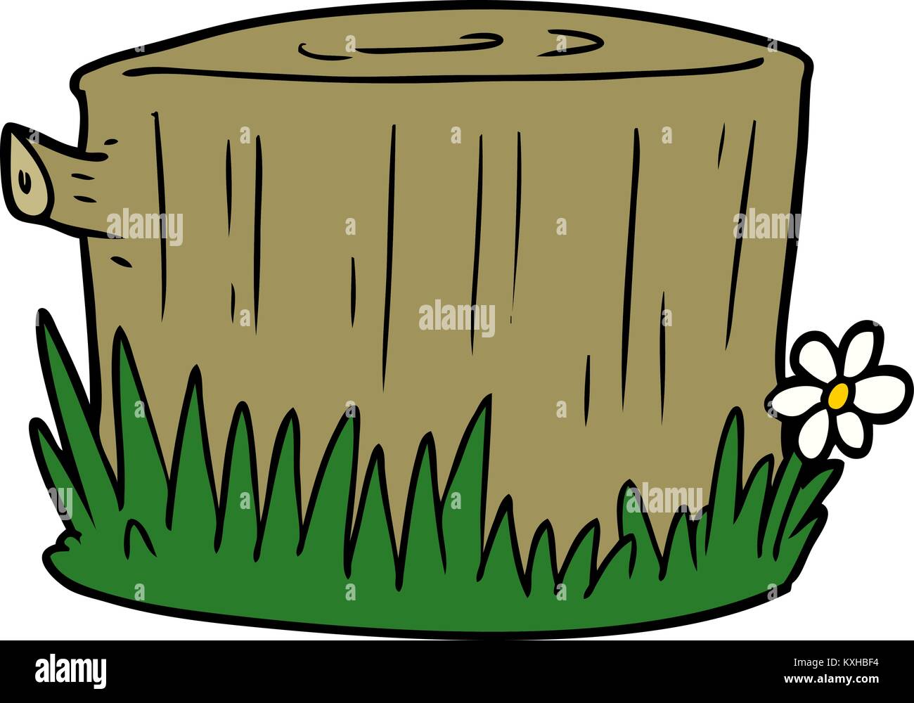 cartoon tree stump Stock Vector Image & Art - Alamy