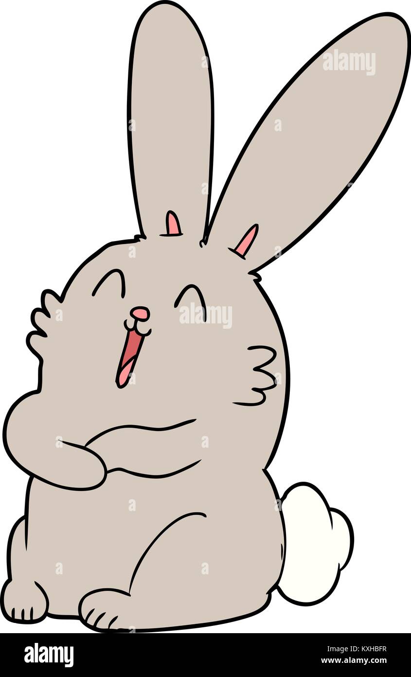 cartoon laughing bunny rabbit Stock Vector Image & Art - Alamy