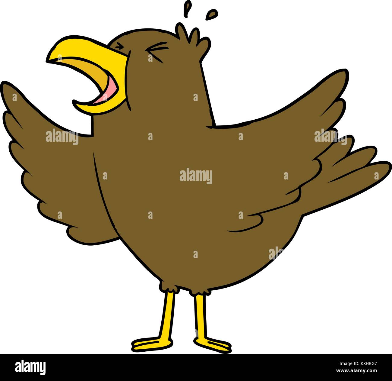 cartoon bird squawking Stock Vector Image & Art - Alamy