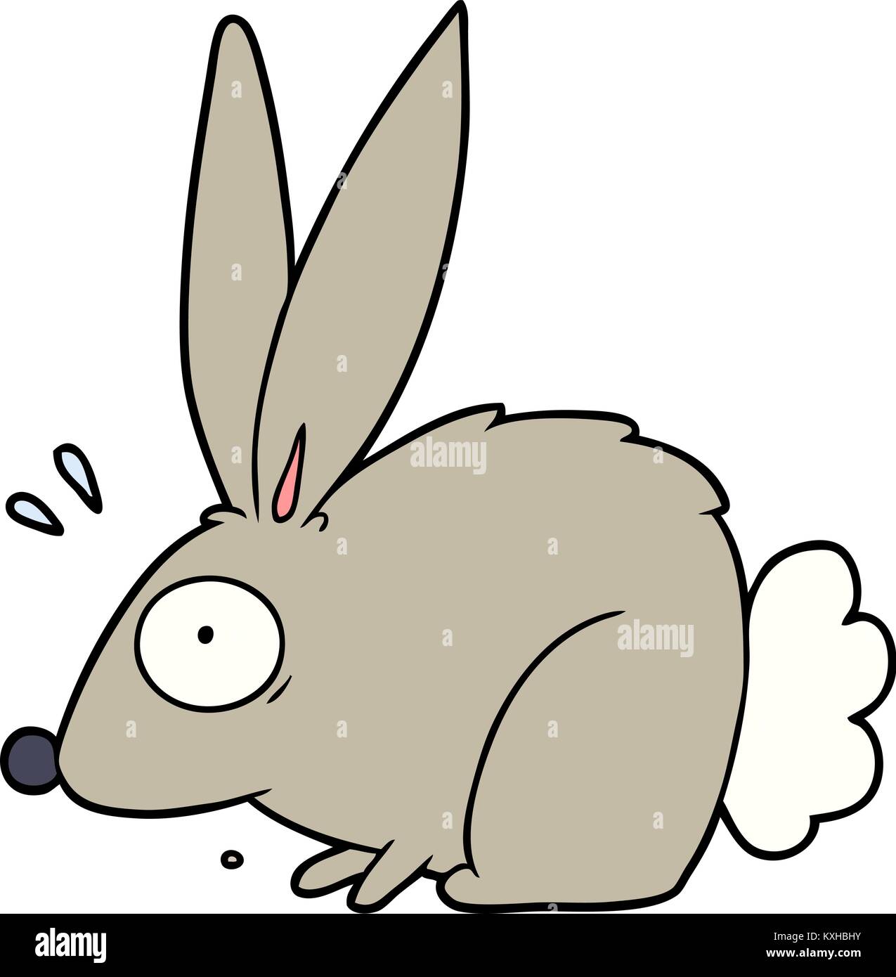 cartoon frightened rabbit Stock Vector Image & Art - Alamy