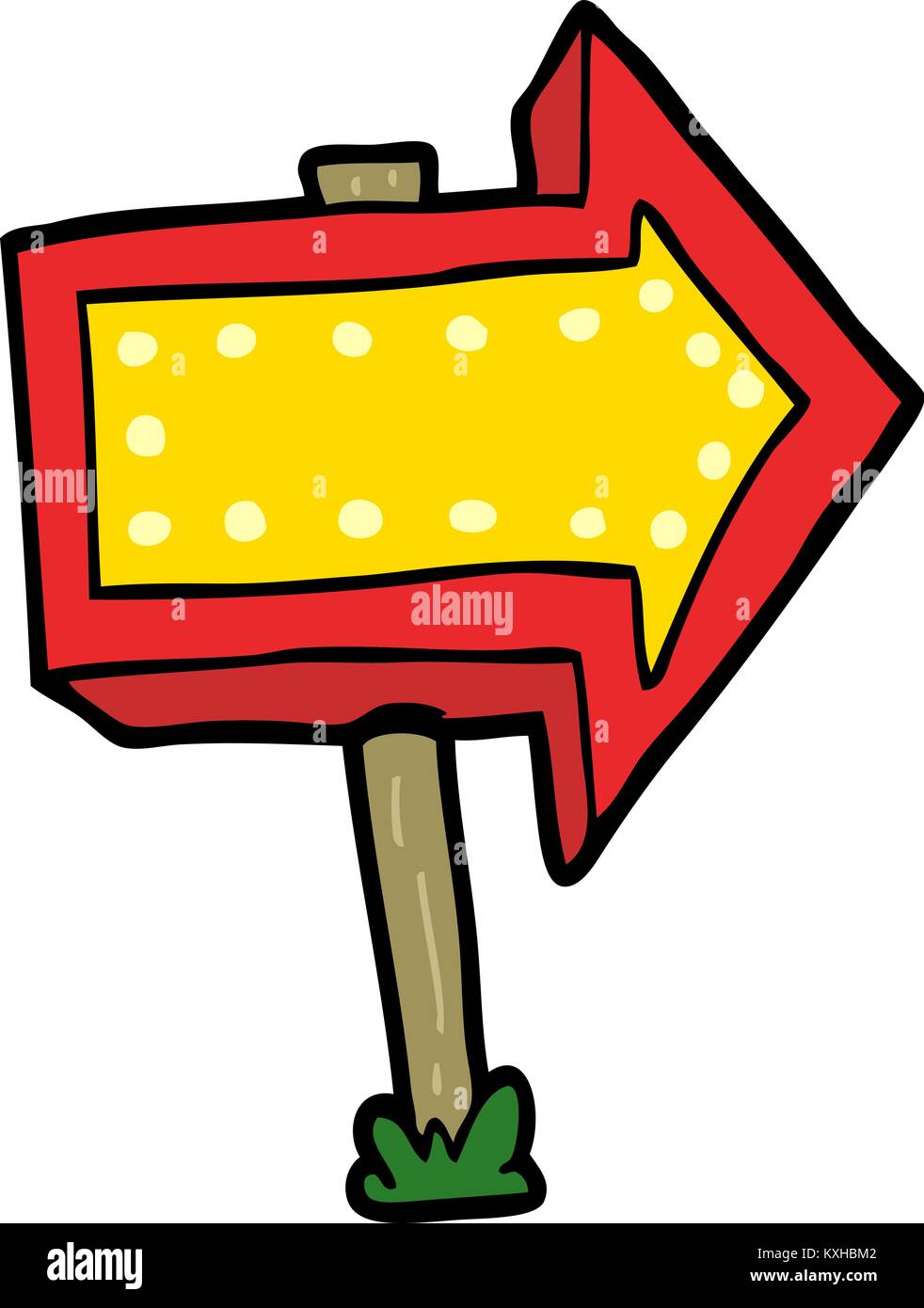 cartoon pointing arrow sign Stock Vector Image & Art - Alamy