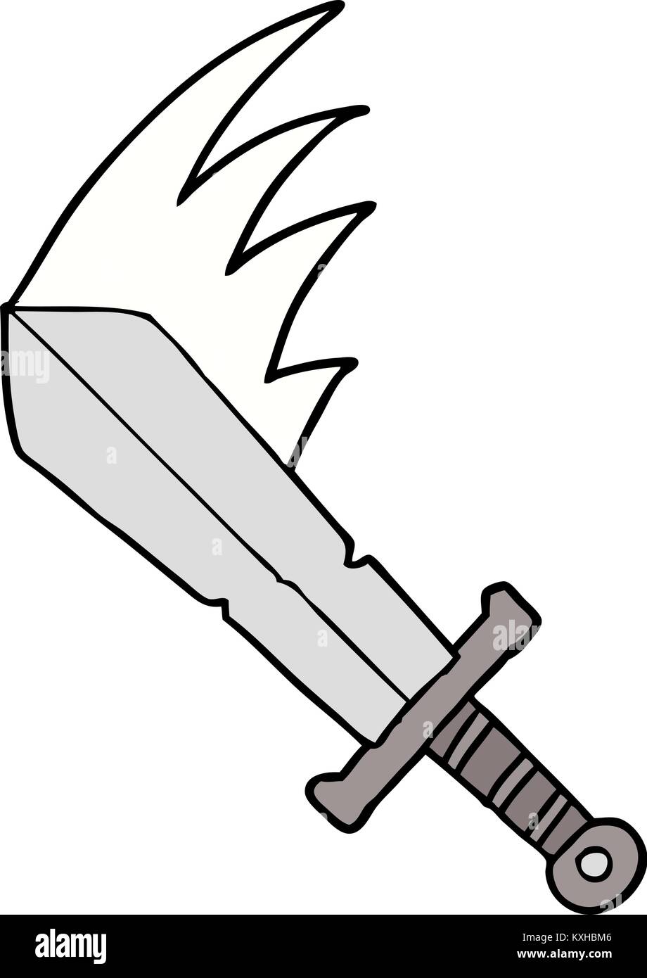 cartoon swinging sword Stock Vector Image & Art - Alamy