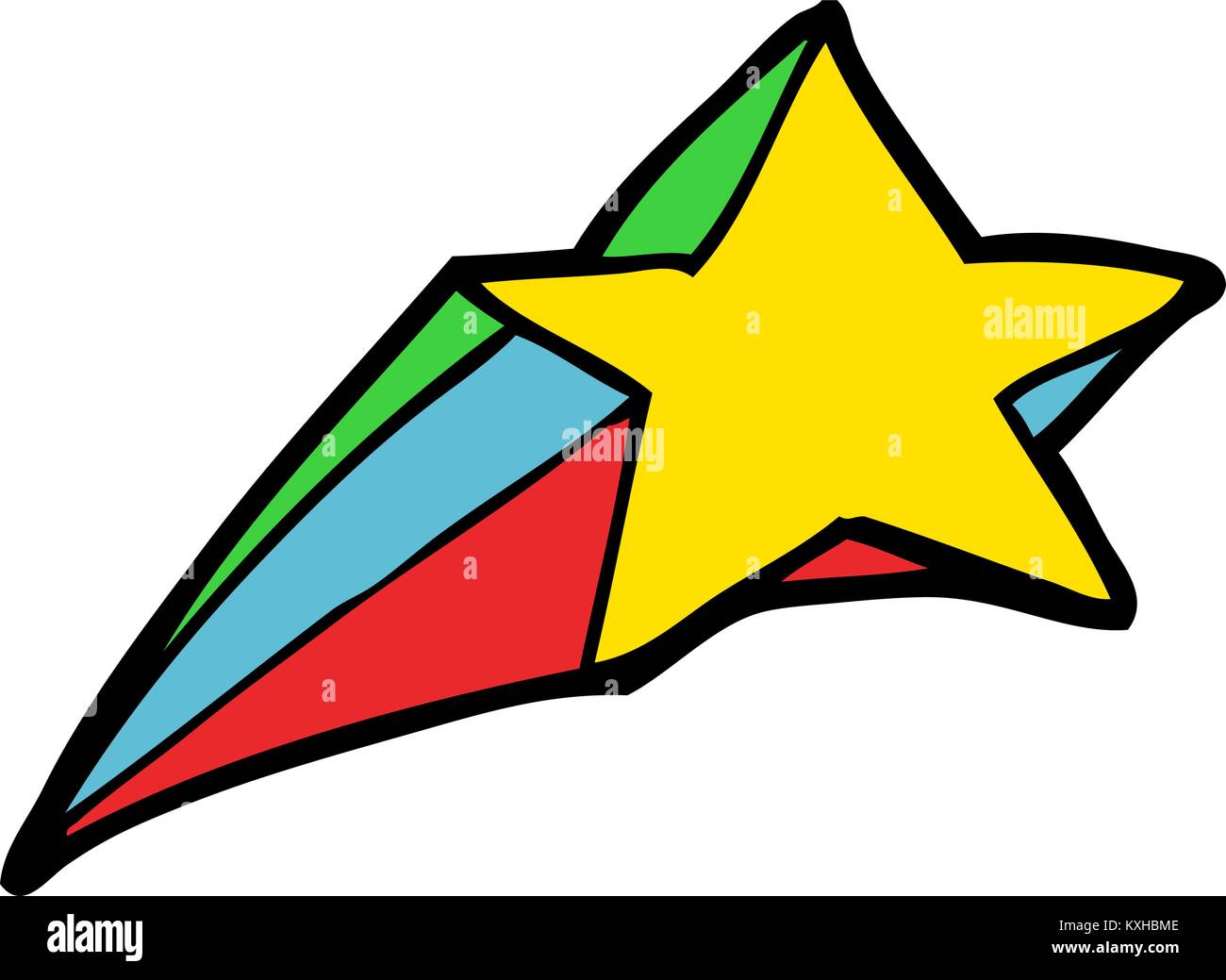 shooting star decorative cartoon Stock Vector Image & Art - Alamy