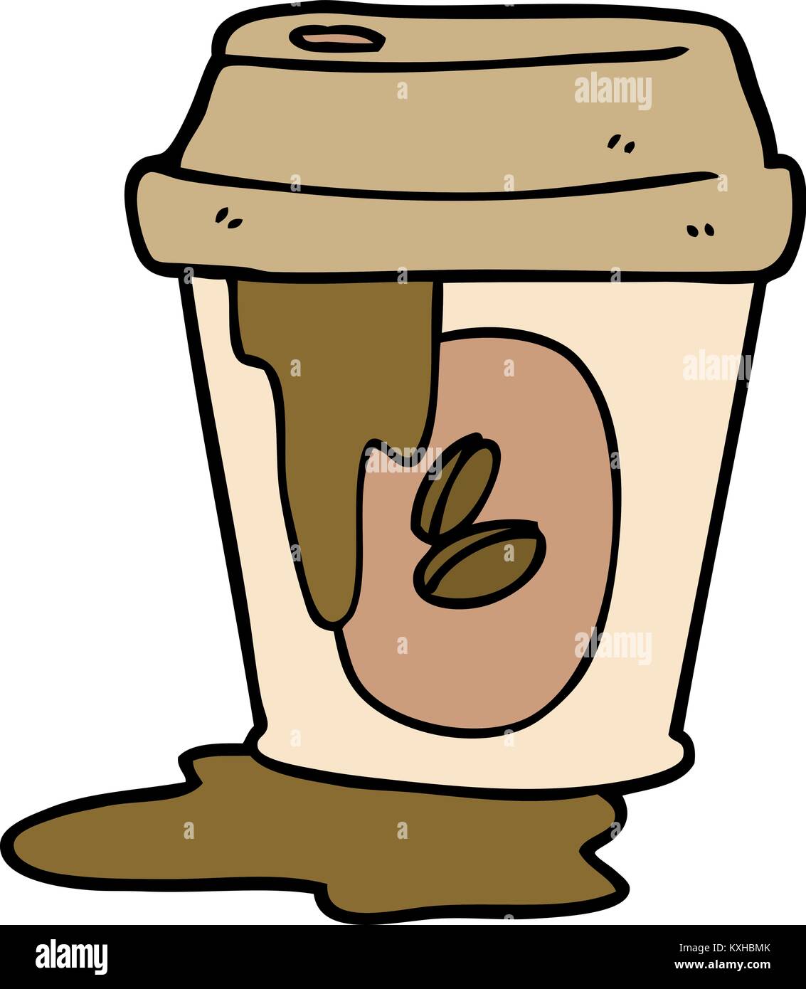 messy coffee cup cartoon Stock Vector Image & Art - Alamy