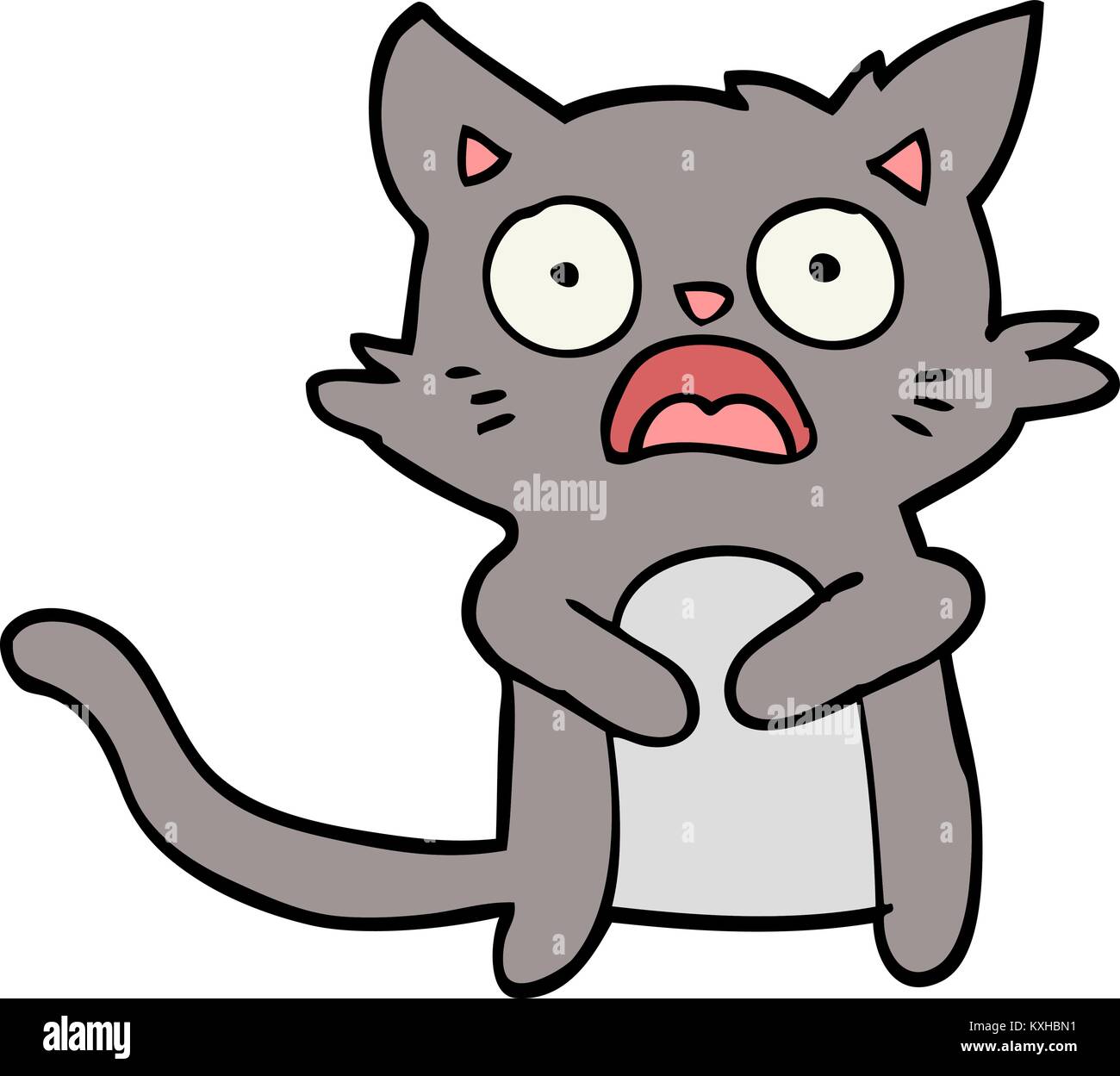 cartoon horrified cat Stock Vector Image & Art - Alamy
