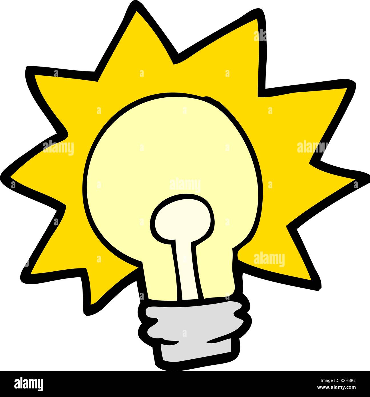 cartoon shining light bulb Stock Vector Image & Art - Alamy