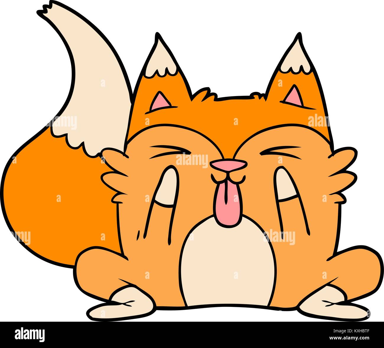 funny cartoon fox Stock Vector Image & Art - Alamy